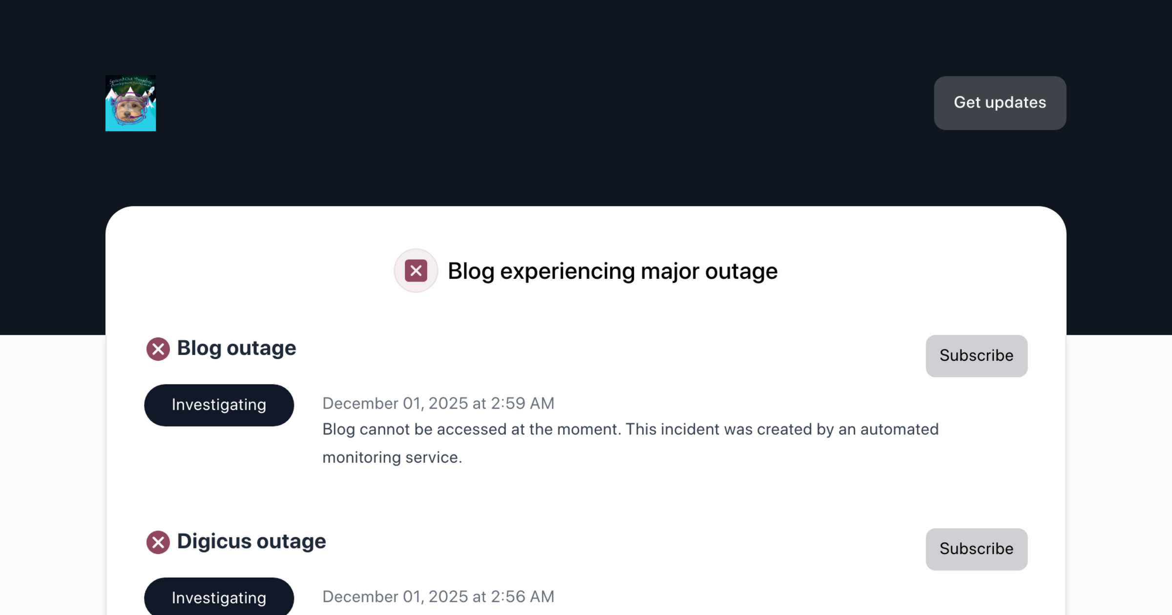 Our Public API - Spaced Out Thoughts Development Foundation - Status